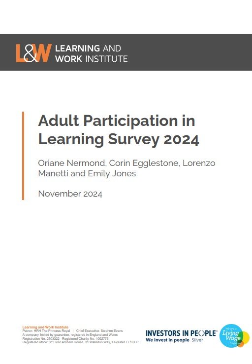 Adult Participation in Learning Survey 2024 | Edge Foundation