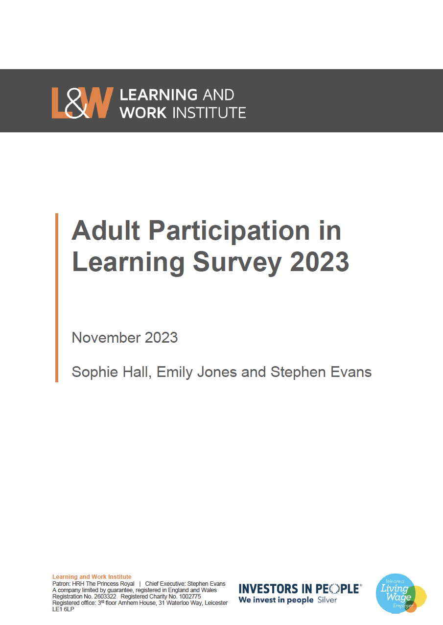 Adult Participation in Learning Survey 2023 | Edge Foundation