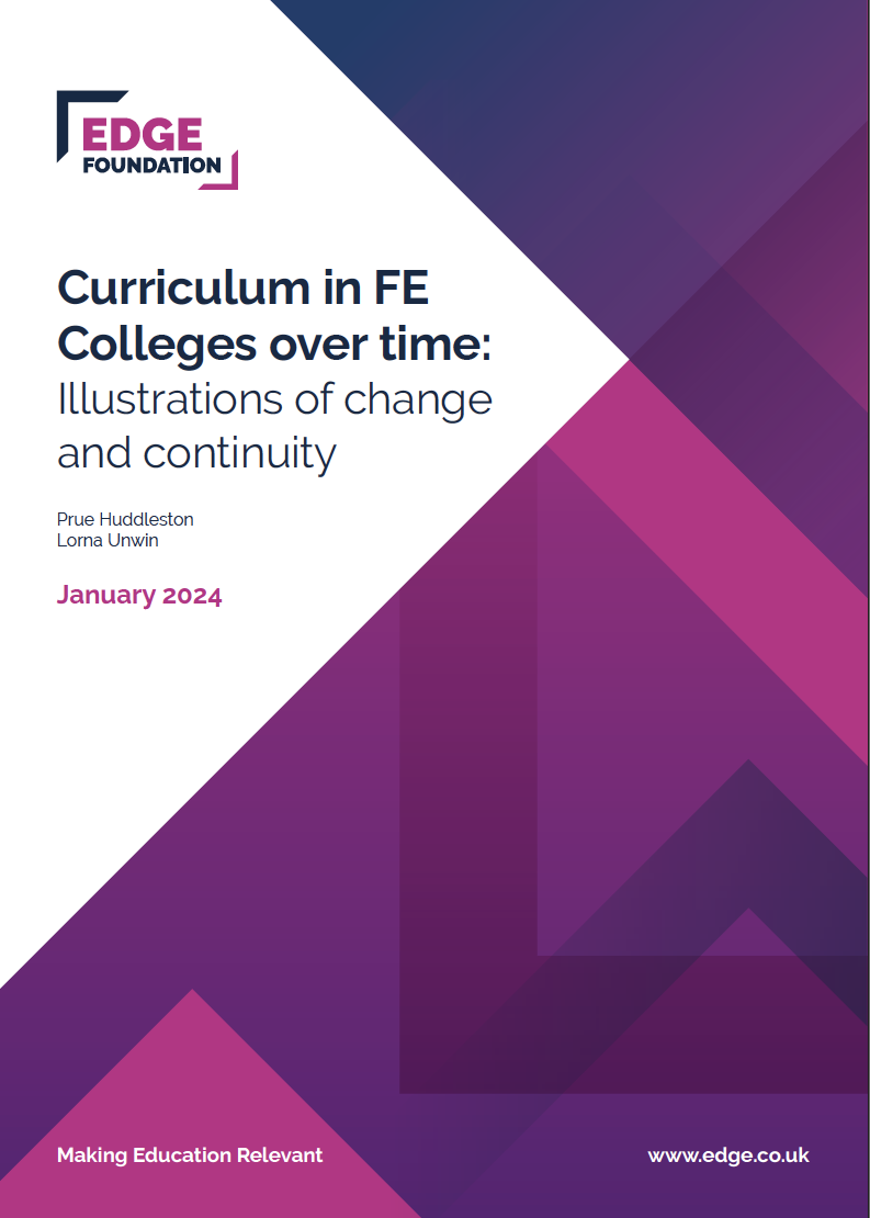 Curriculum in FE Colleges over time: Illustrations of change and ...