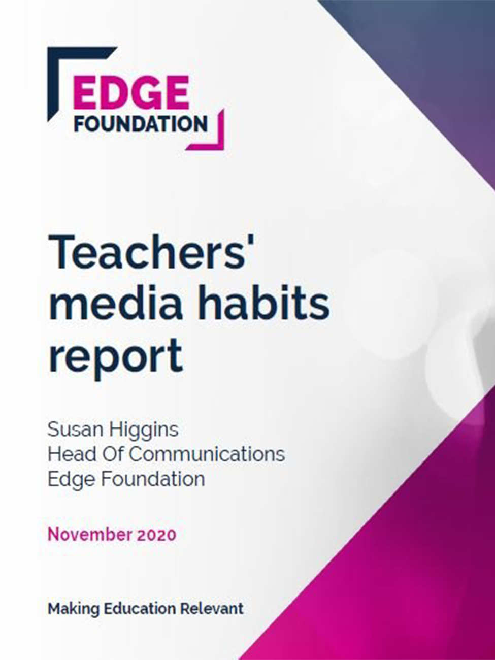 Teachers' media habits report | Edge Foundation