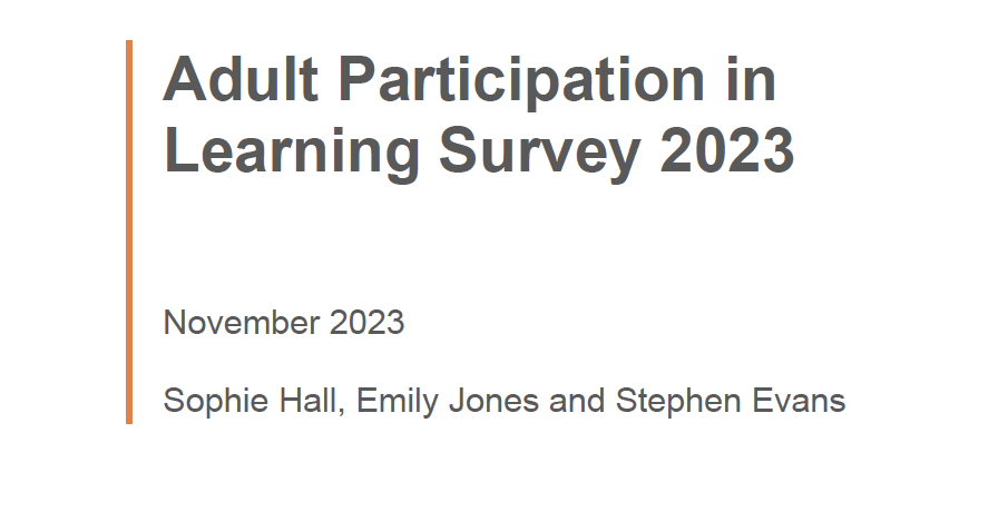 Adult Participation in Learning Survey 2023 | Edge Foundation