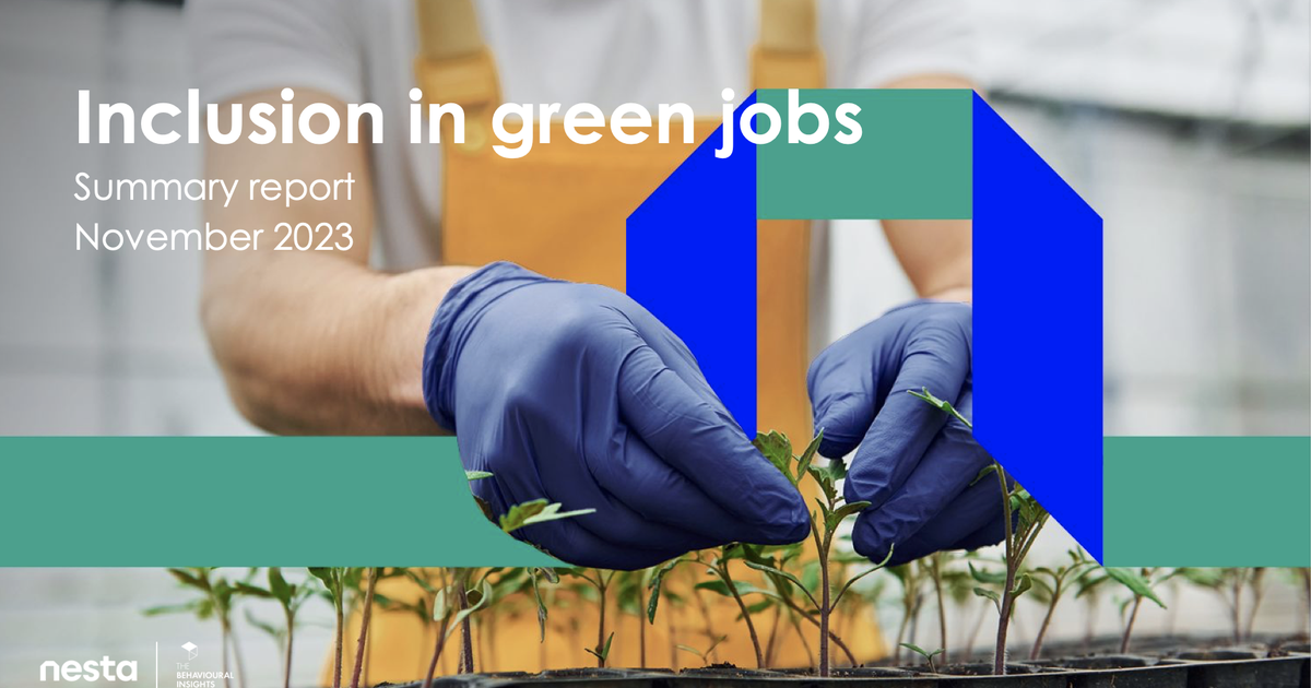 Inclusion in green jobs | Edge Foundation