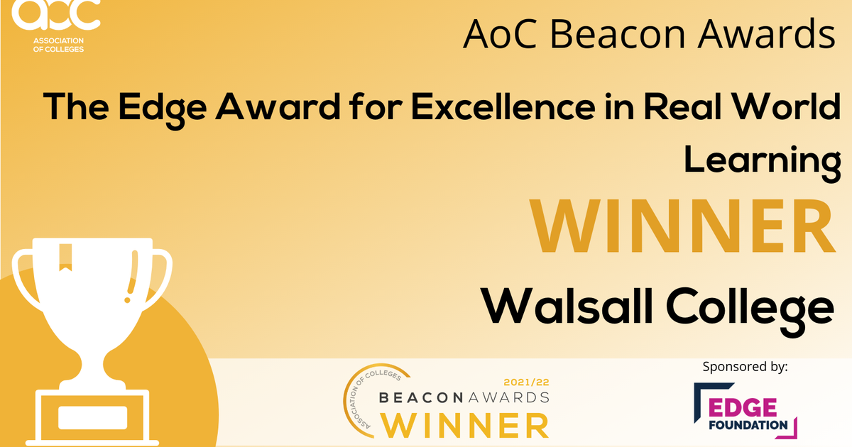 Walsall College wins Edge Award | Edge Foundation